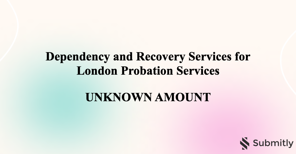 Dependency and Recovery Services for London Probation Services | Find ...